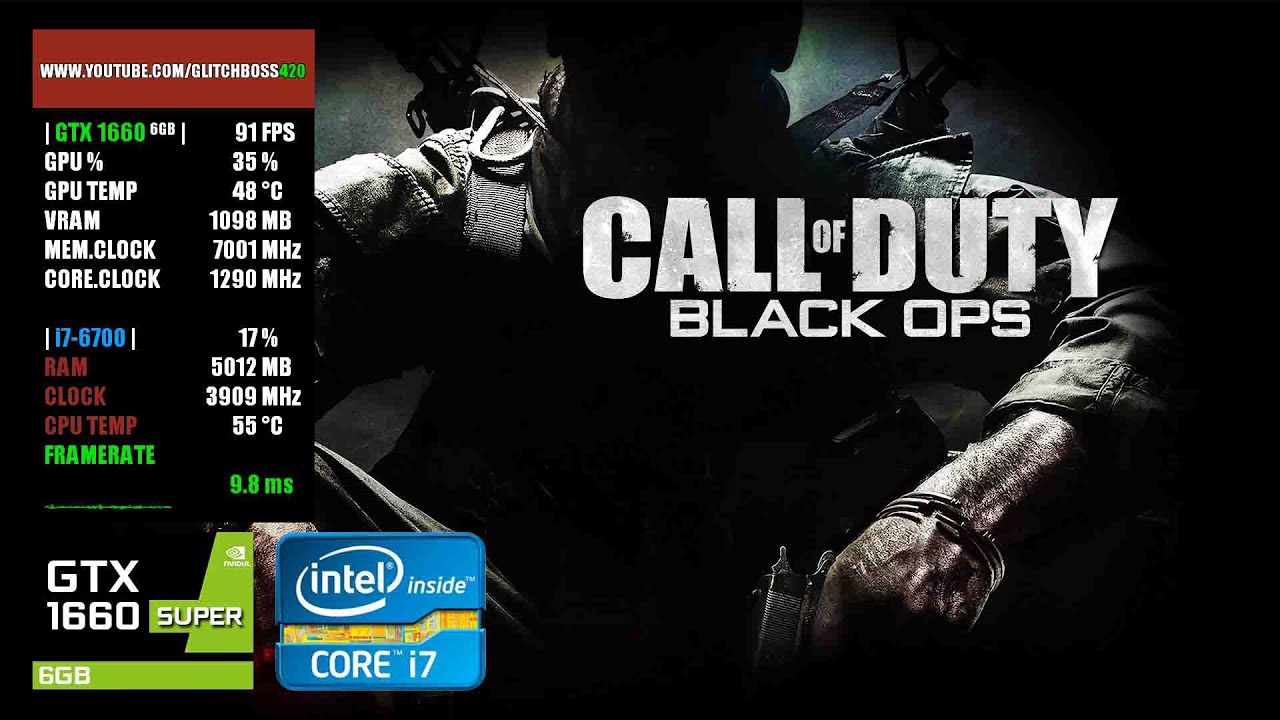 Call Of Duty: Black Ops | GTX 1660 Super 6GB + i7-6700 + 16GB RAM - YouTube