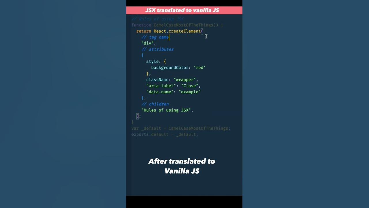 Rules Of Jsx Camelcase Most Of The Things Reactjs Javascript Webdevelopment
