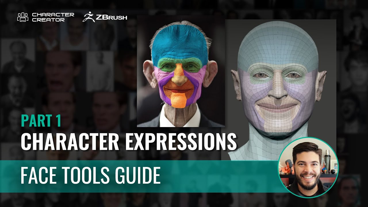 Easy Facial Rig in ZBrush with Face Tools (1/7): Character Expressions ...