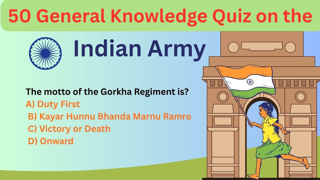 50 Important Indian Army GK Questions with Answers || GK Question || GK ...
