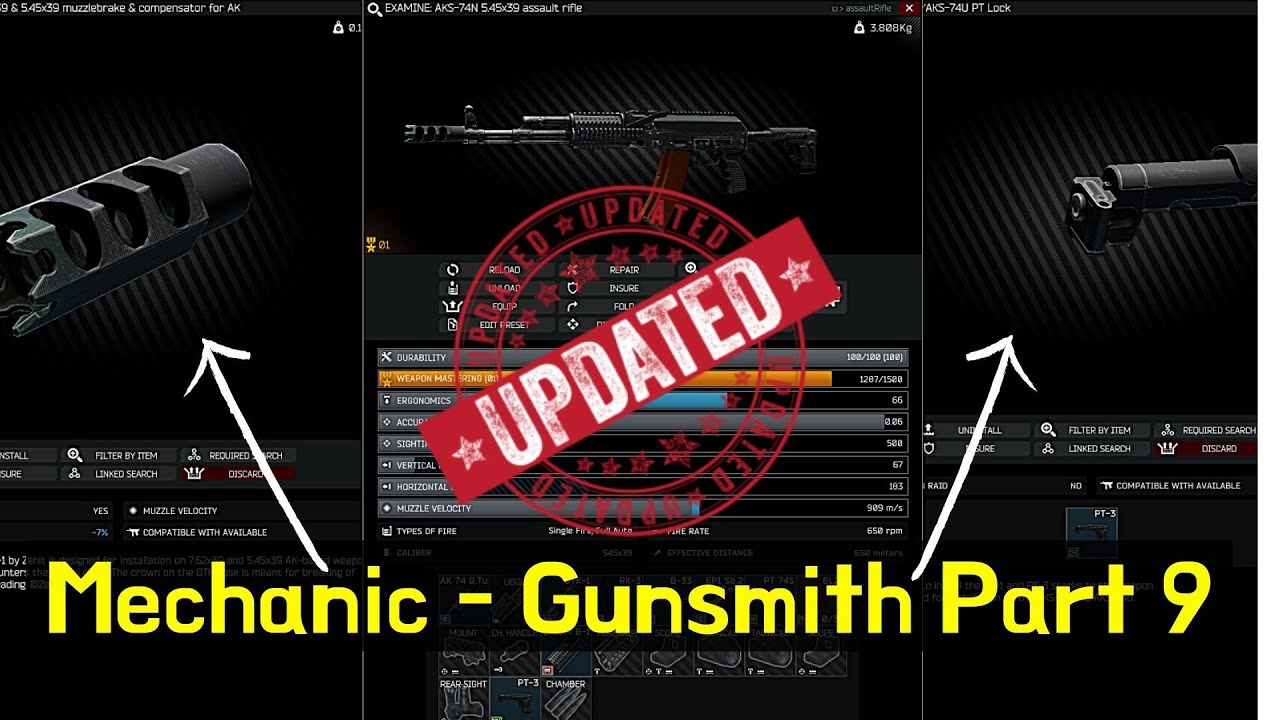 Mechanic - Gunsmith Part 9 ️NEW item/ALL parts! (Patch 0.12) - YouTube