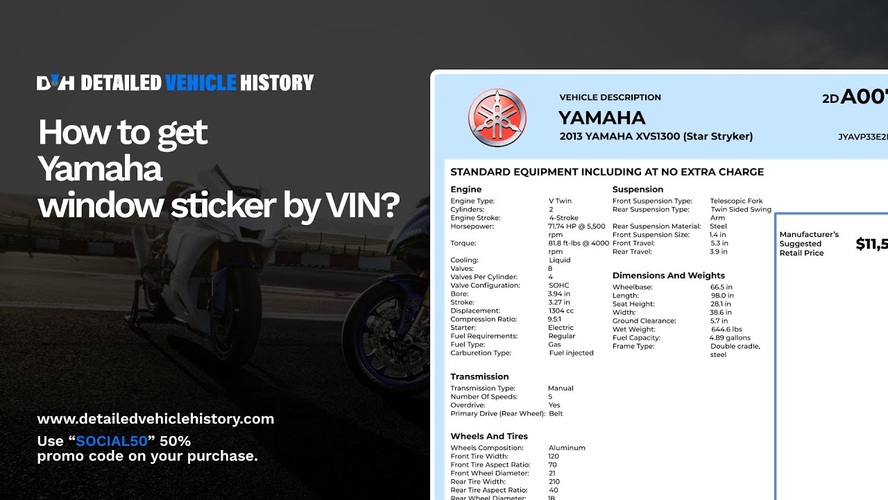 HOW TO GET YAMAHA WINDOW STICKER | Yamaha MSRP, Features, Warranty ...