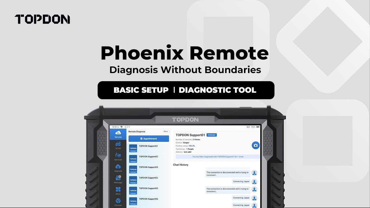 TOPDON | Phoenix Remote | Basic Setup | Diagnostic Tool - YouTube