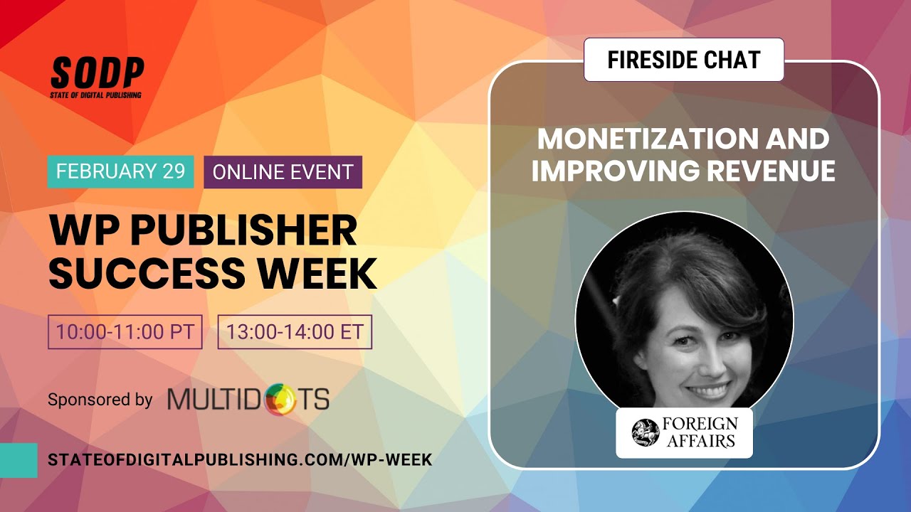 Monetization and improving revenue – Day 4 of WP Publisher Success Week - YouTube
