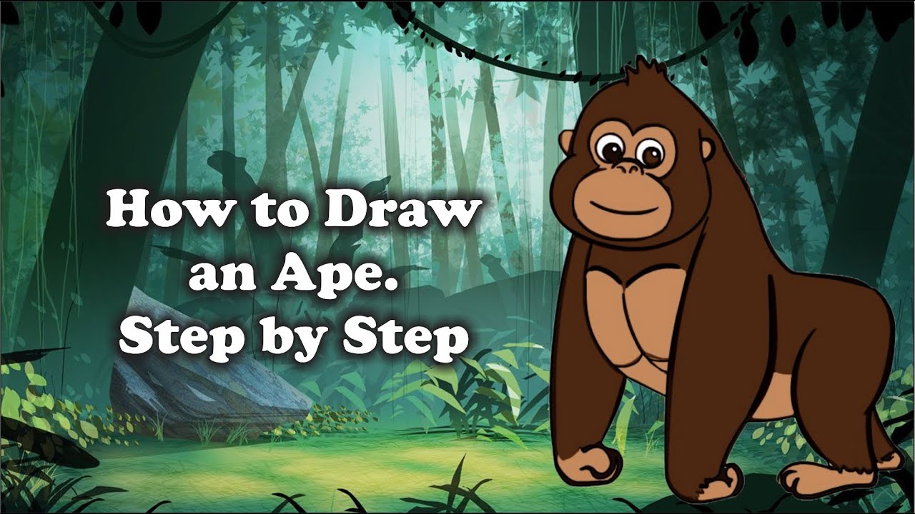 How to draw an ape. - YouTube