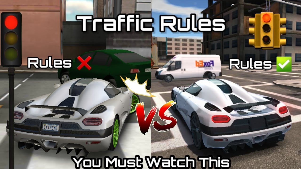 🚦"Traffic Rules"🚦In Extreme Car Driving Simulator V/S Ultimate Car ...