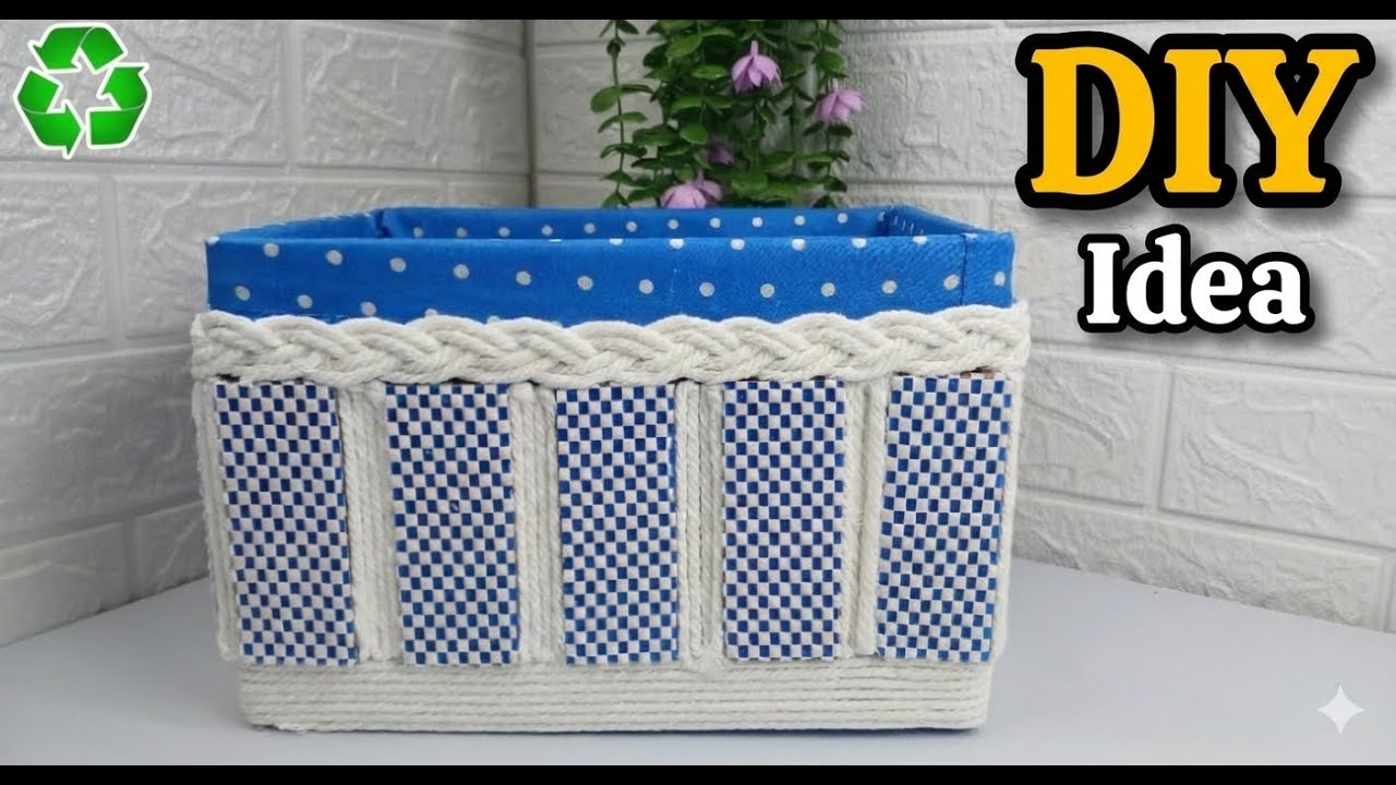 DIY Recycled Cardboard Box | Decorative & Practical Storage Idea - YouTube