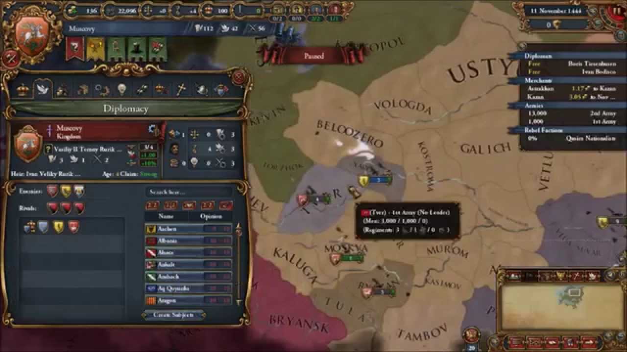 Europa Universalis 4: A Muscovy Trial Part 1 - YouTube