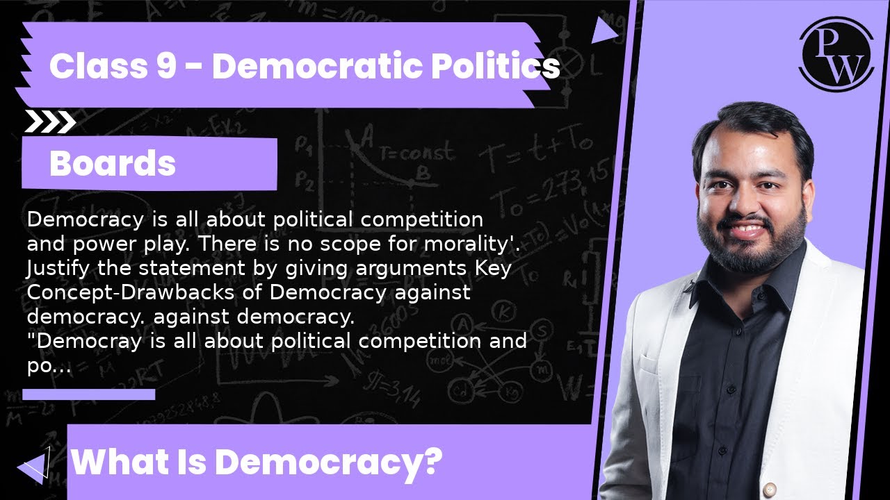 Democracy is all about political competition and power play. There is ...