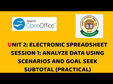 CBSE CLASS 10 IT: UNIT 2: ELECTRONIC SPREADSHEET (ADVANCED): CREATING SUBTOTALS(PRACTICAL) - YouTube