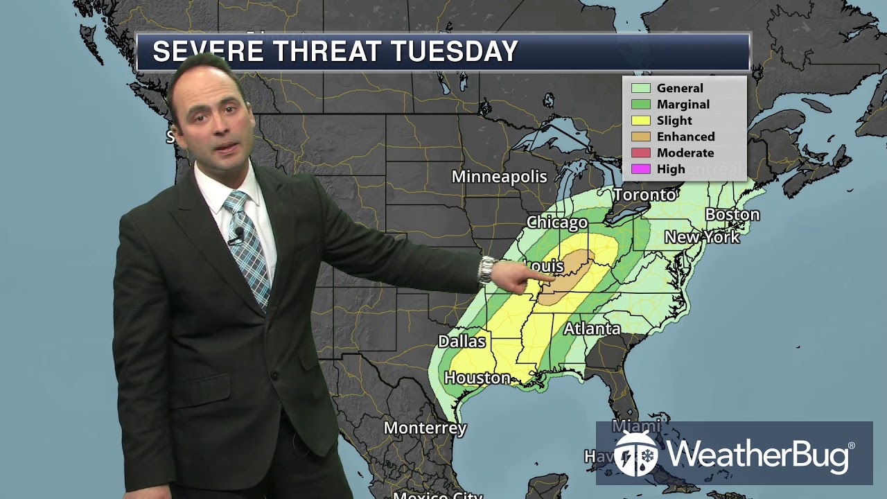 WeatherBug's Severe Weather Outlook - Apr 02, 2018 - YouTube