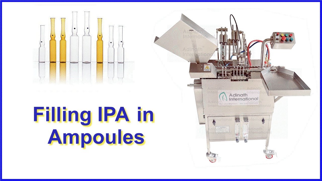 Filling IPA in ampoules - YouTube