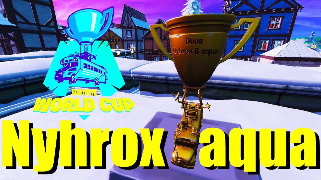 NYHROX & AQUA Fortnite World Cup DUO winner trophy added to Fortnite ...