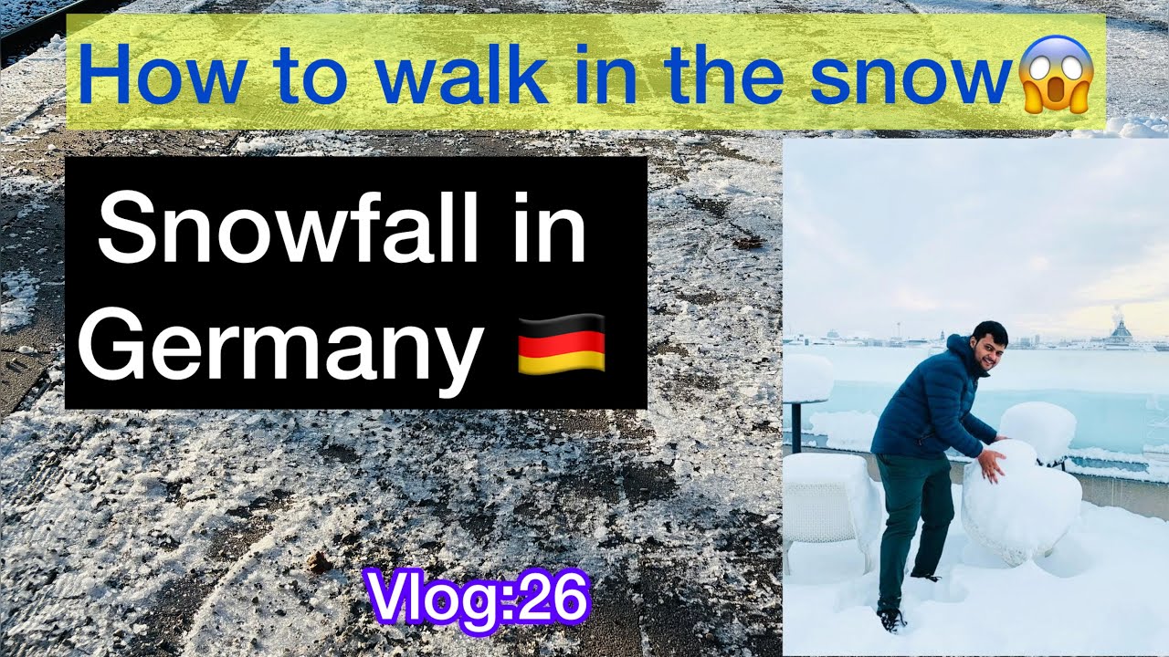 How to walk in the snow 😱|| Snowfall in Germany 🇩🇪 || अगर फिसले तो गए ...