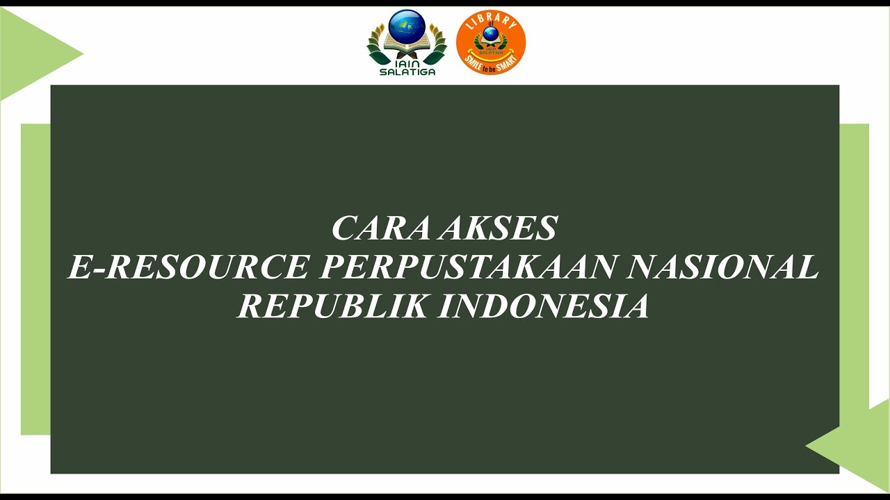 Cara Akses E-resource Perpusnas - YouTube