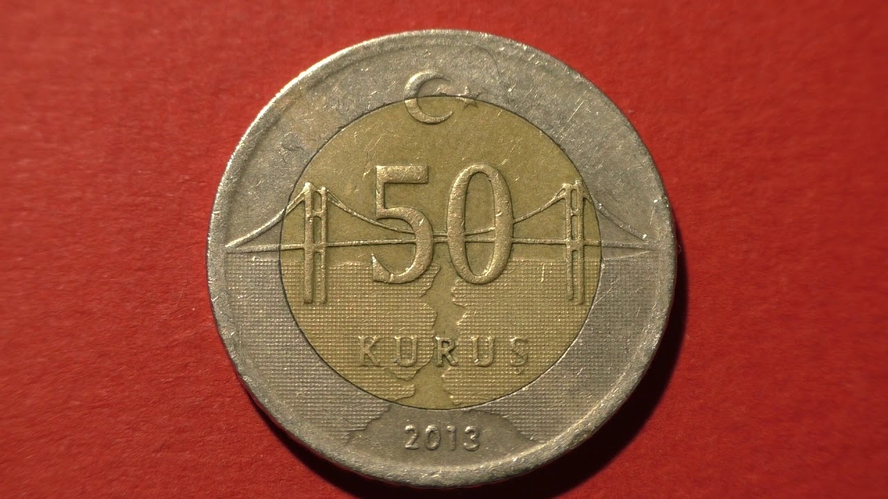 Coin 50 Kurus. Turkey. 2013. - YouTube
