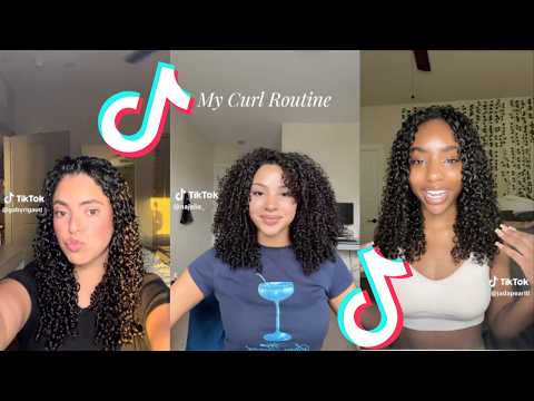 TYPE 3 CURLY HAIR ROUTINE TIKTOK COMPILATION