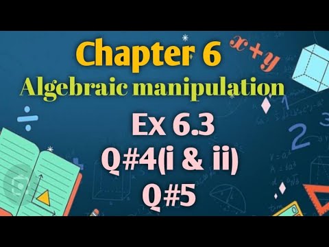 Math Class 9 | Chapter 6 | Algebraic Manipulation | Exercise# 6.3 | Question#4 (i&ii) | Question ...