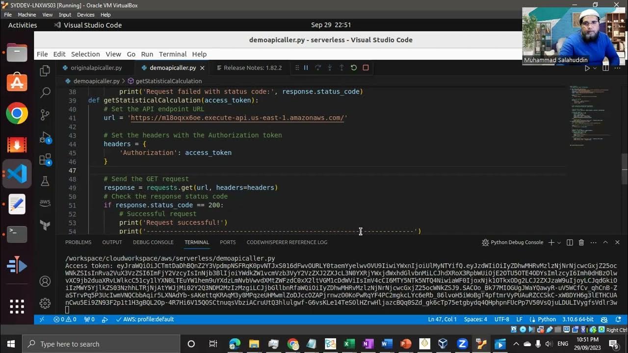 Python Code for AWS API Interaction Using JWT Token - Part 8 - YouTube
