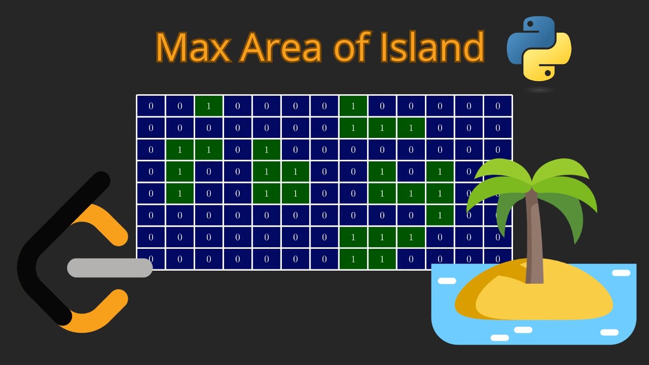 Max Area of Island - Leetcode 695 - Python - YouTube