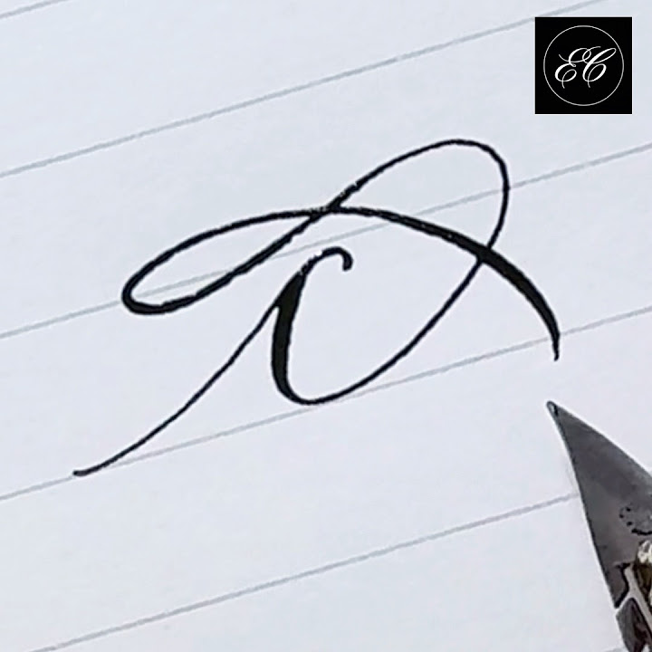 c in calligraphy #cursivepractice - YouTube