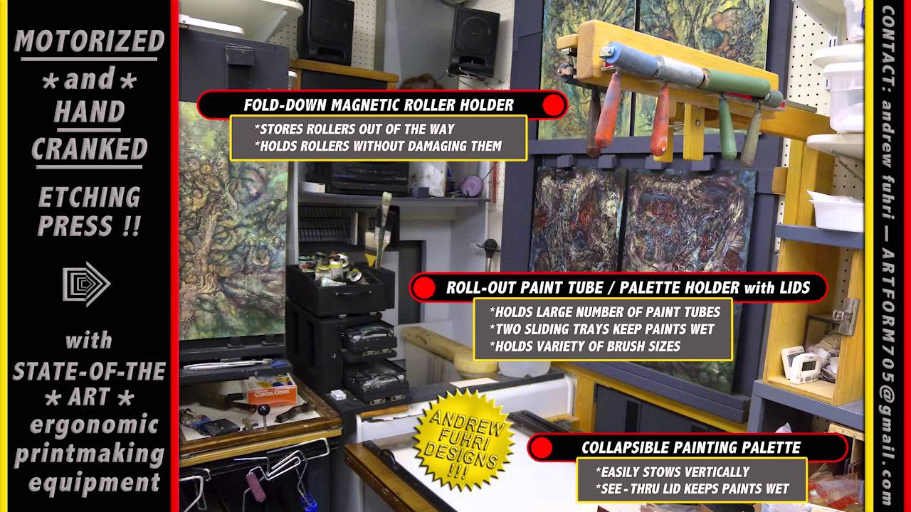 Huge Motorized/Hand-cranked 40"x76" Etching Press & Custom Printmaking ...
