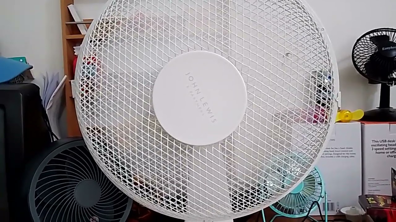 John Lewis Oscillating 12" desk fan - YouTube