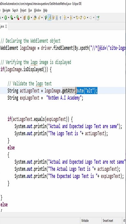 Selenium Interview Questions & Answers - 16 How to Use getAttribute Method in Selenium? - YouTube