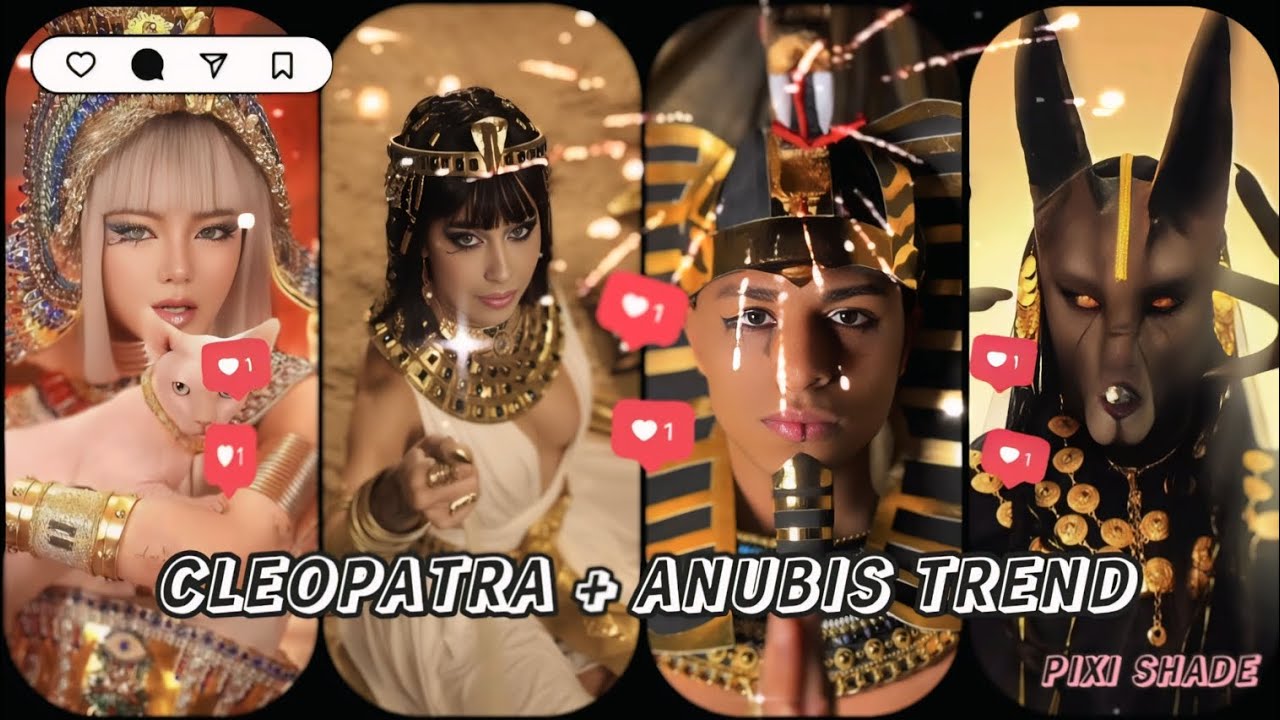CLEOPATRA TREND | ANUBIS TREND | CLEOPATRA MAKEUP TRANSITION | ALL ...