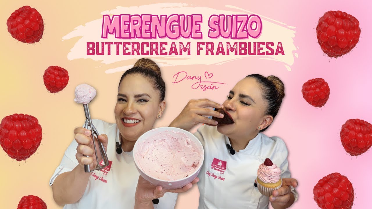 Merengue Suizo Buttercream Frambuesa - YouTube