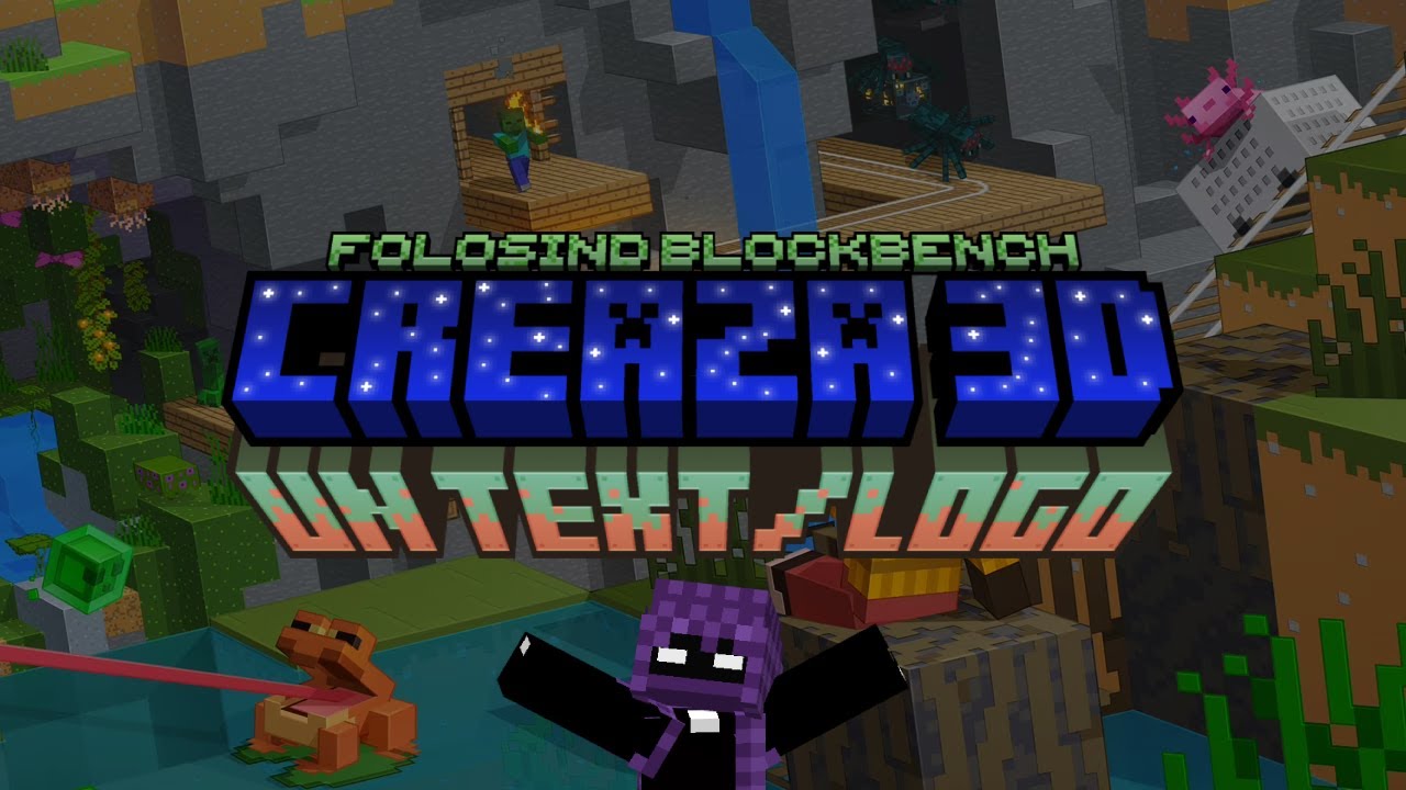 Cum sa creezi un logo/text ca minecraft logo in BlockBench. - YouTube
