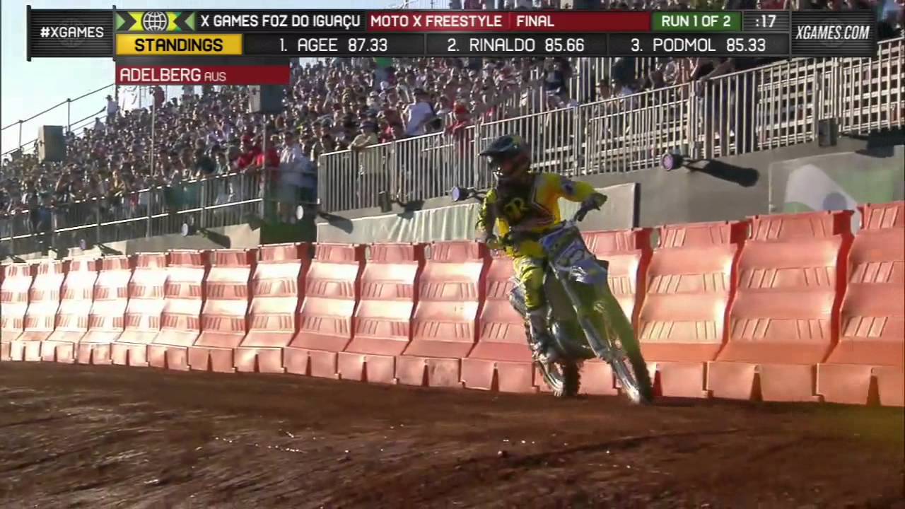 Rob Adelberg Moto X freestyle Silver medal - X Games 2013 Brazil - YouTube