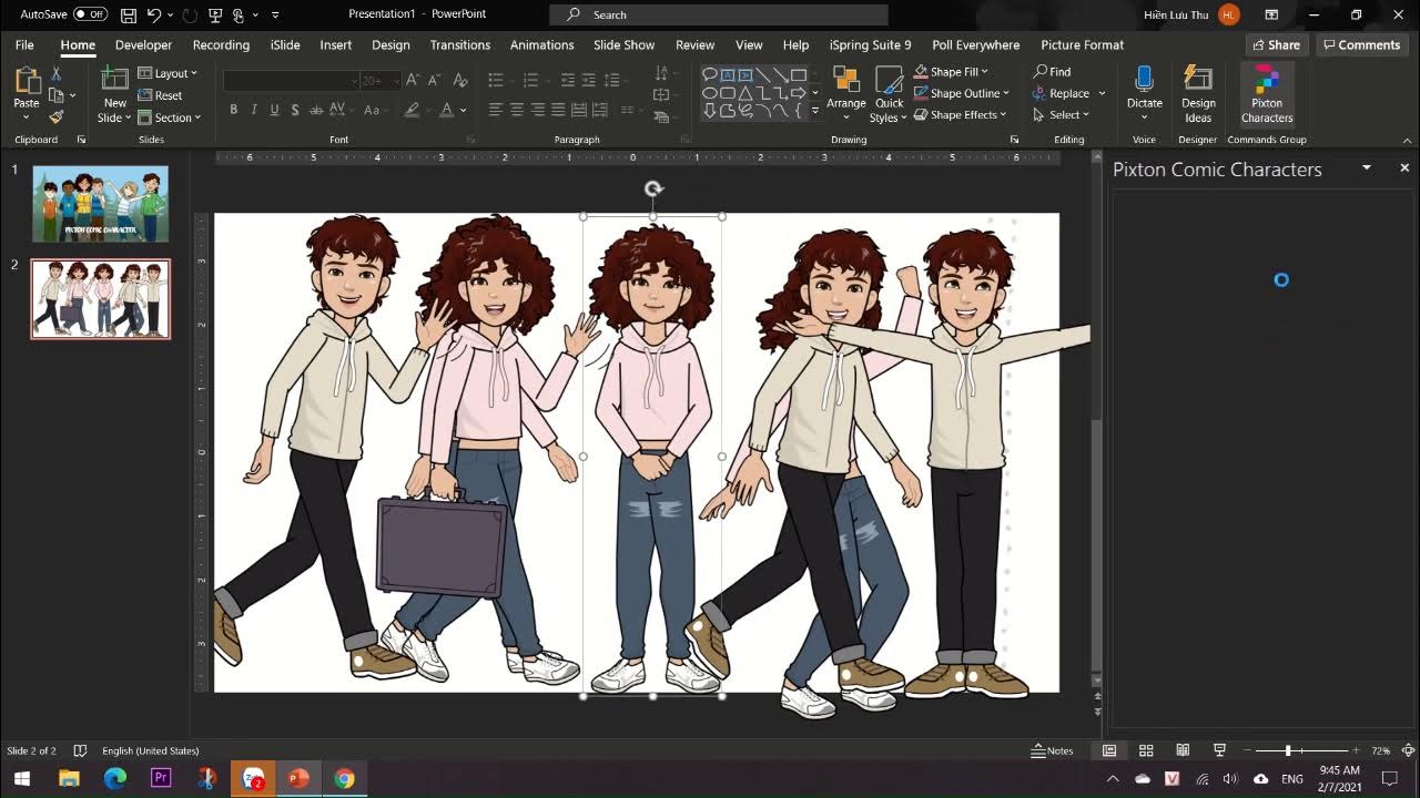 Pixton Comic Characters - Add in trong PPT - YouTube