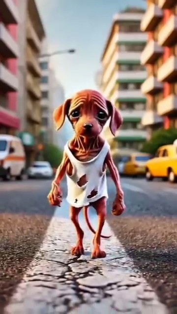 A thin poor dog 🐶 thinks of building a body #youtubeshorts #shorts # ...