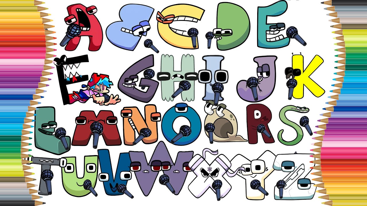 SINGING alphabet lore Drawing / ABC SONG / Elliot Kings, Riggs - Paper ...