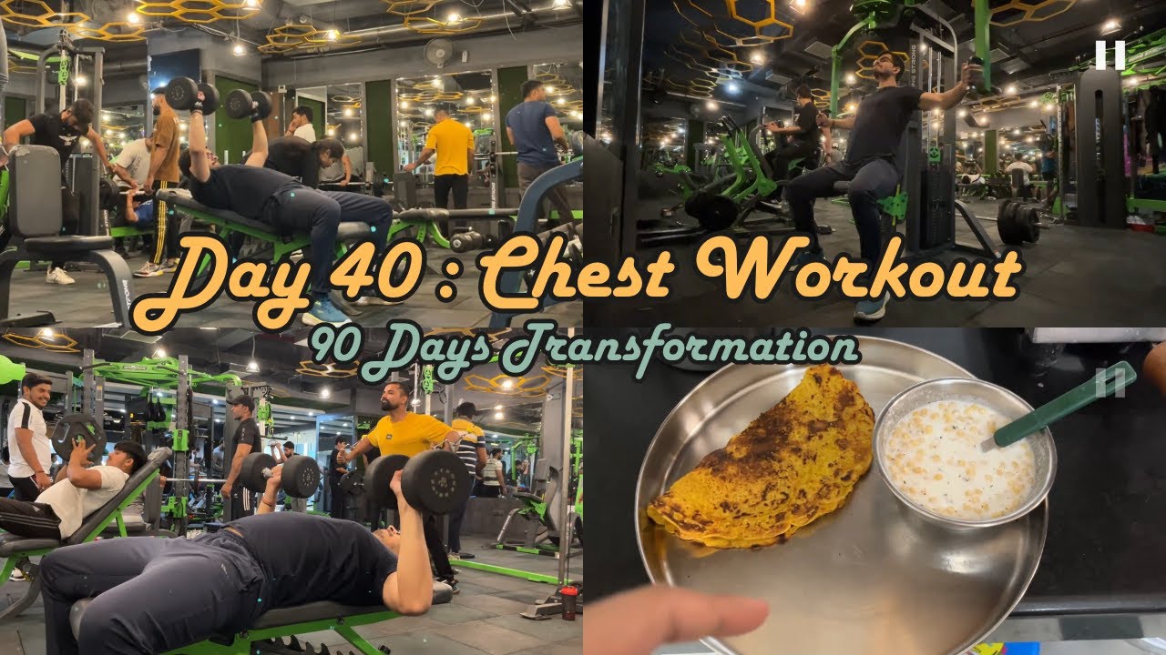 Day 40 | Chest Workout For Beginners | #day40 #90daystransformation ...