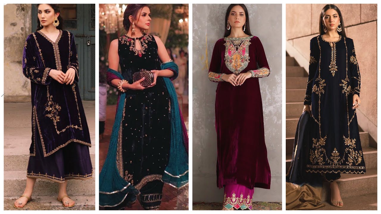 How to design velvet dresses for winter weddings | #beautifuldesigns # ...