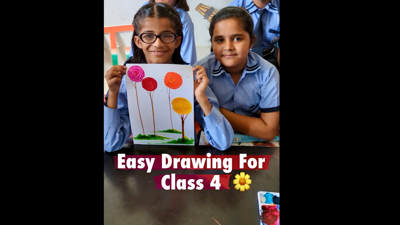 Aj Humne Banayi Drawing for Class 4 | Easy landscape drawing for class ...