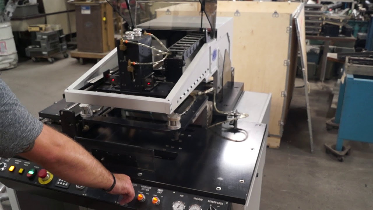 AMI Model MSP-885PC Screen Printer SN 775043 - YouTube