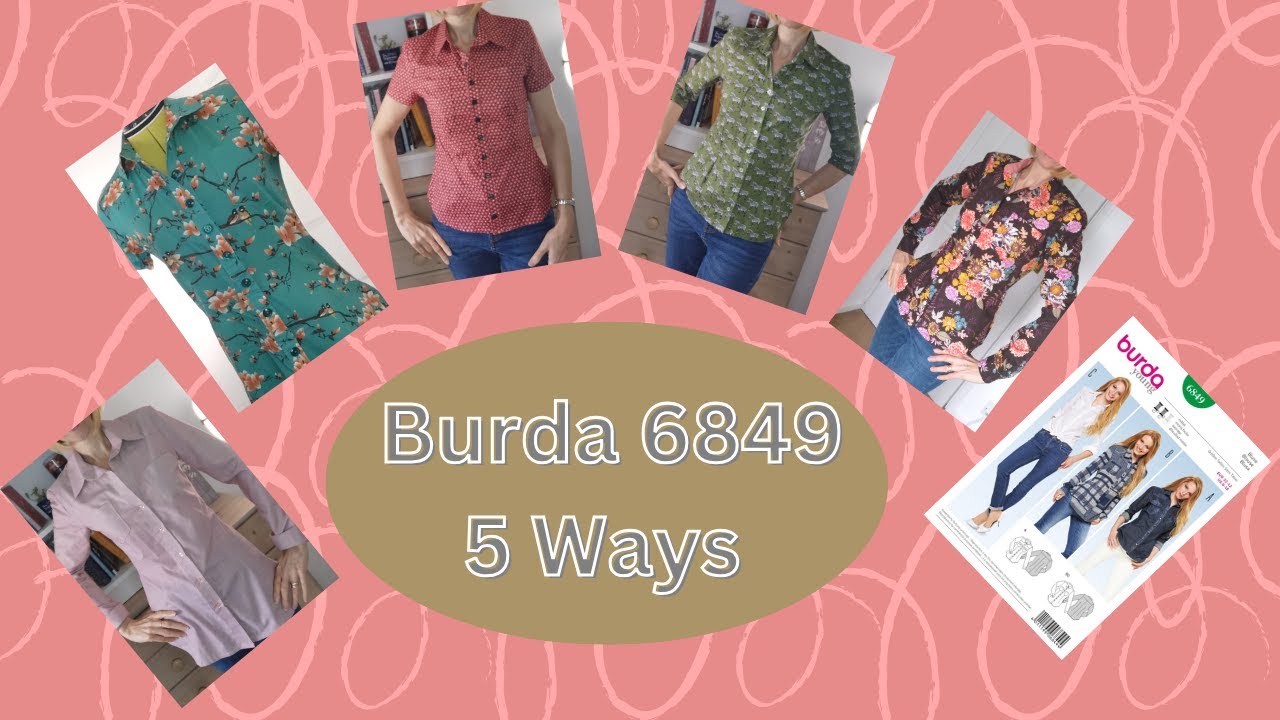 Burda shirt 6849 5 Ways - YouTube