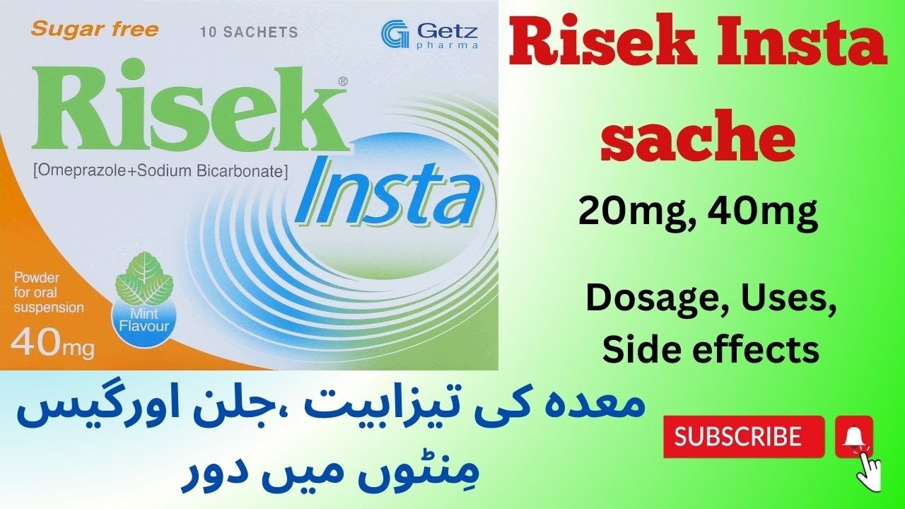 Risek insta sache || Omeprazole || Drug class || Composition || Uses ...