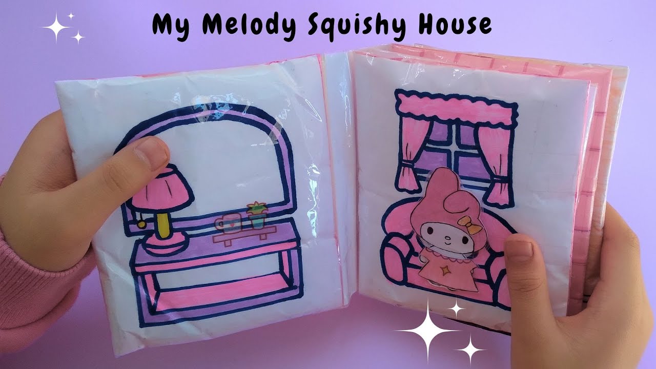 My Melody Squishy paper house ASMR sound - YouTube