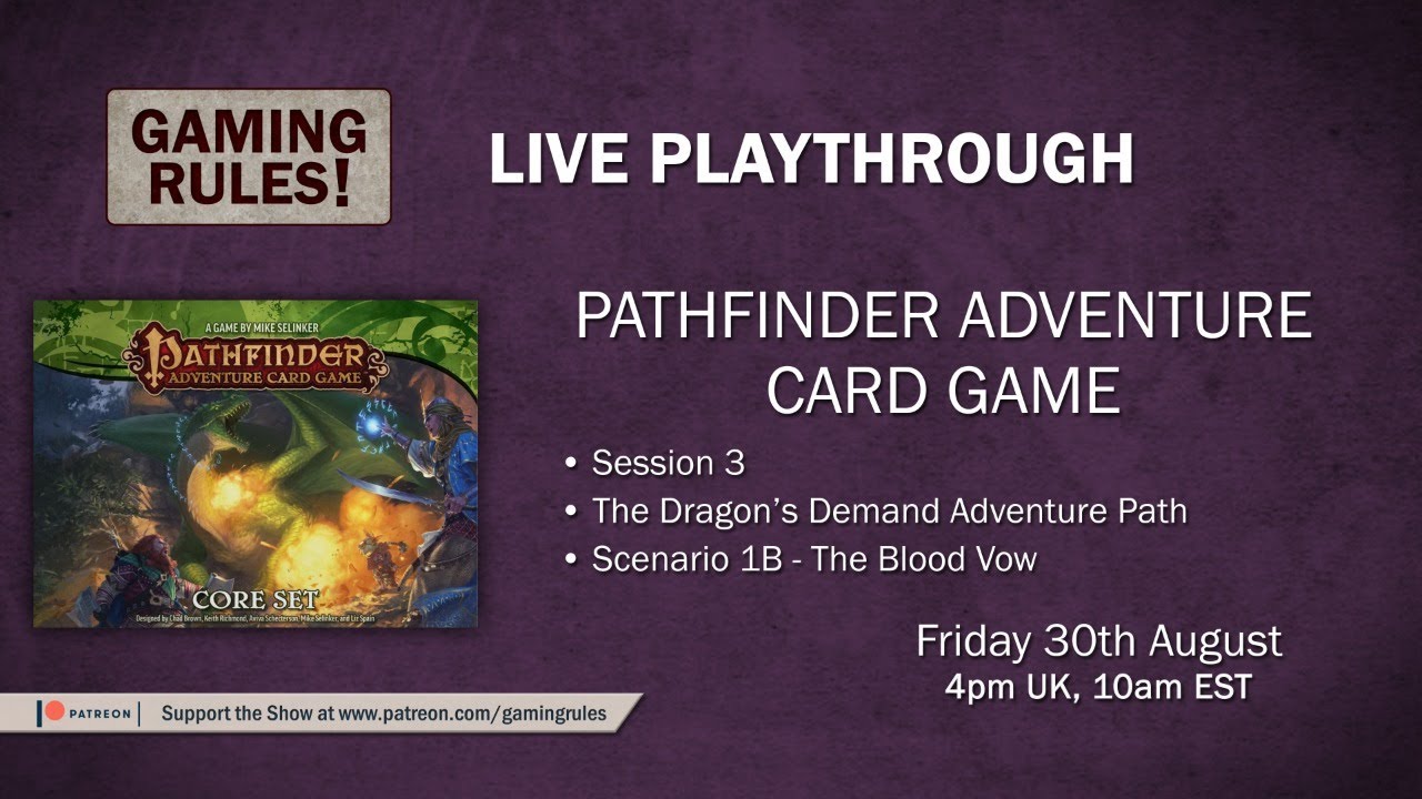 Pathfinder Adventure Card Game - Session 3 - YouTube