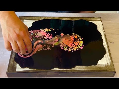 NEON Delights at Night!🎆 Fireworks 🎇 Acrylic Pour Painting Tutorial ...