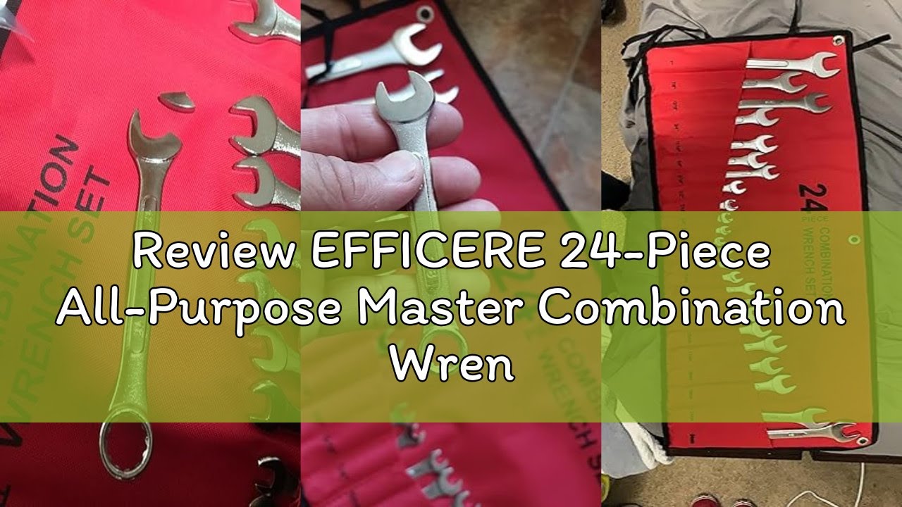 Review EFFICERE 24-Piece All-Purpose Master Combination Wrench Set with ...