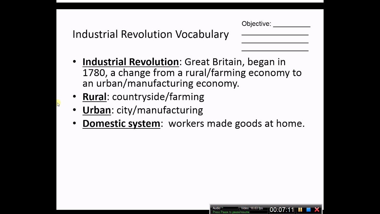 Industrial Revolution Vocabulary Quiz at James Mccauley blog
