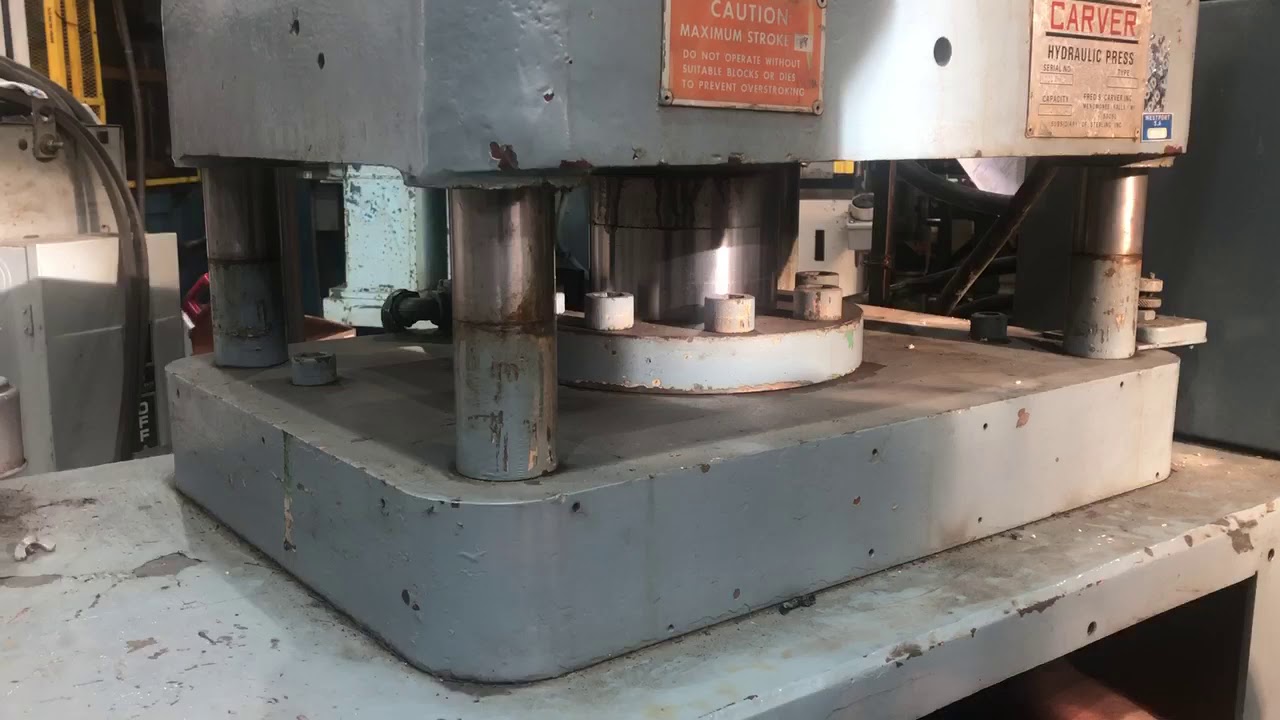 60 Ton Wabash Hydraulic Press 4-Post Press - YouTube