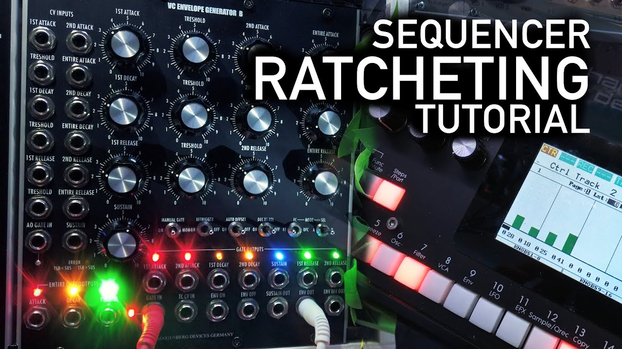 Sequencer Ratcheting with the Marienberg VC Envelope Generator B (ADSR B) // 5U Modular Synth # ...