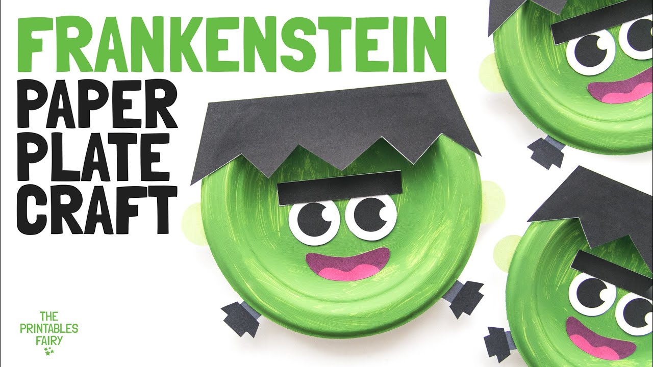 Paper Plate Frankenstein Craft - YouTube