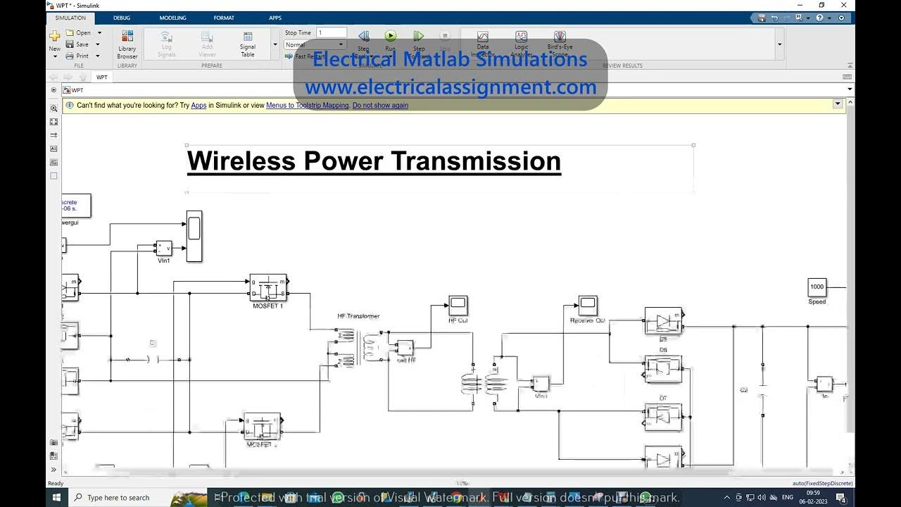 Wireless Power Transmission Matlab Simulink - WPT Simulink model - Wireless Power Transfer - YouTube